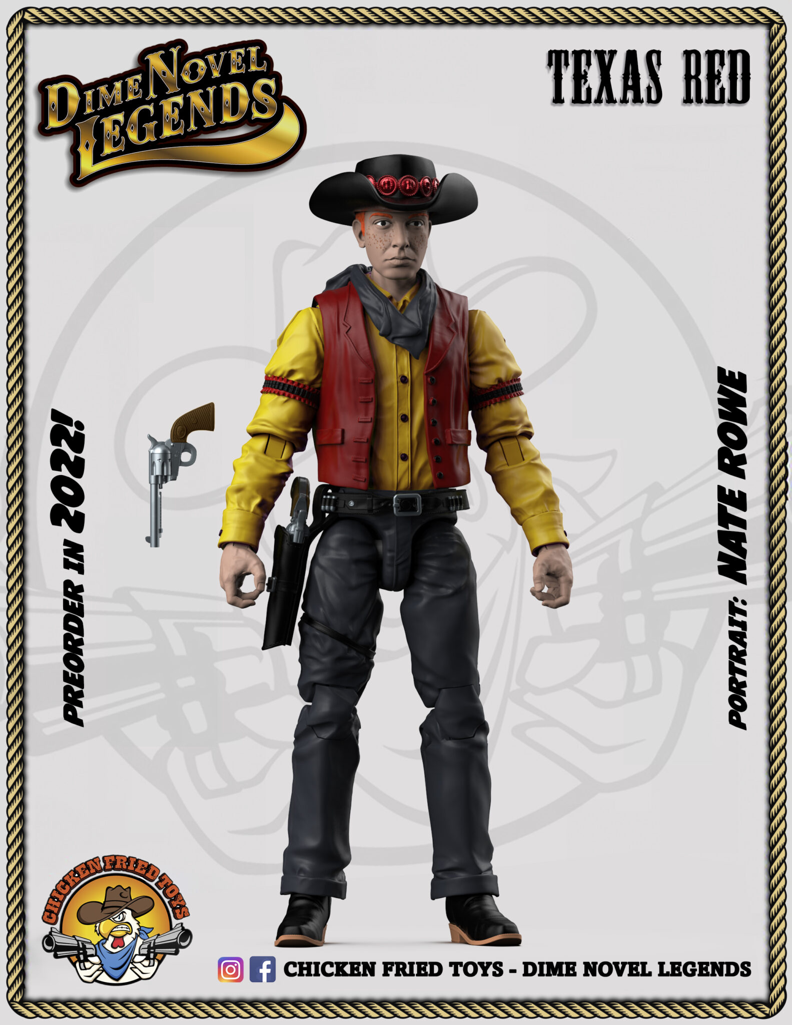 The Outlaw Texas Red | Chicken Fried Toys | Dime Novel Legends