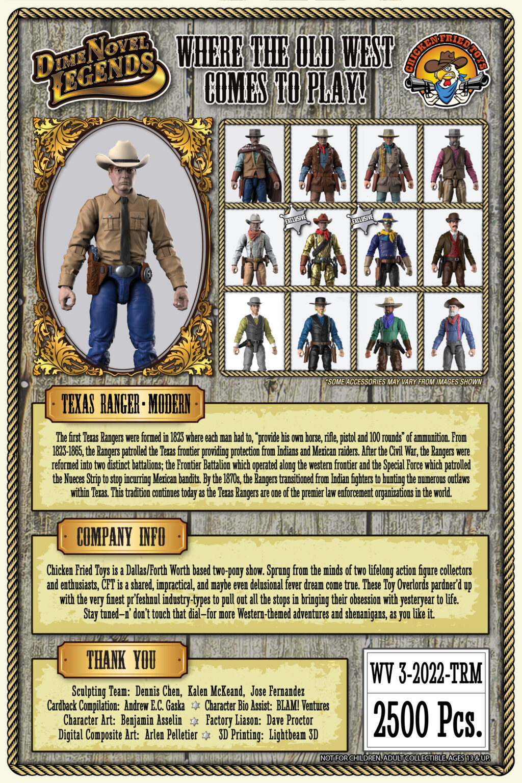 Texas Ranger – Modern | Chicken Fried Toys | Dime Novel Legends