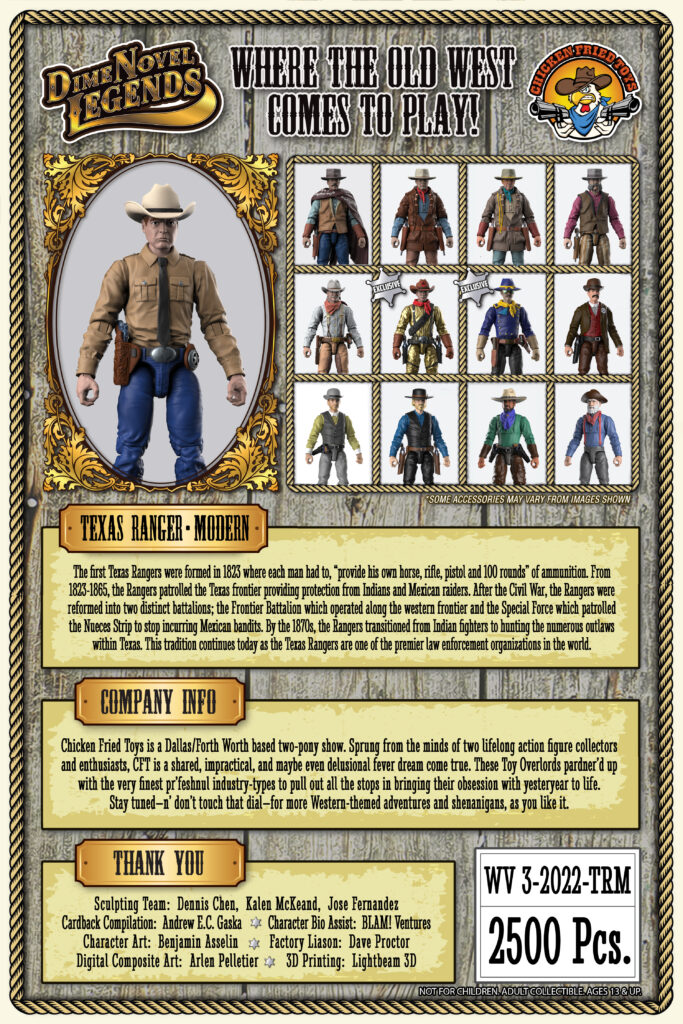 Texas Ranger – Modern | Chicken Fried Toys | Dime Novel Legends